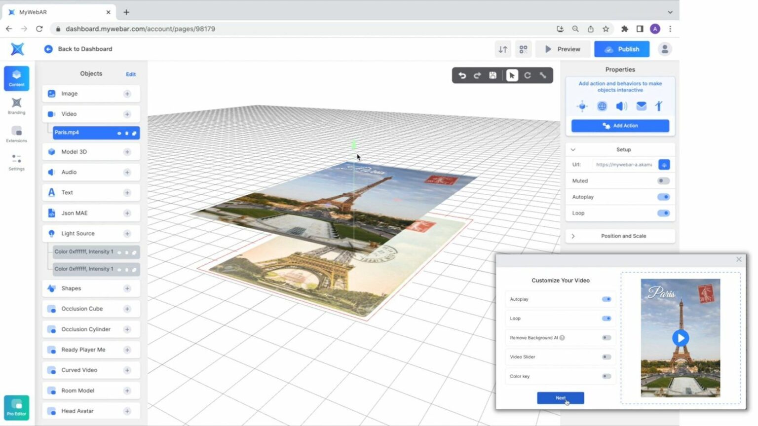 Nouveauté dans MyWebAR : fonction vidéo améliorée et marqueur dans l ...
